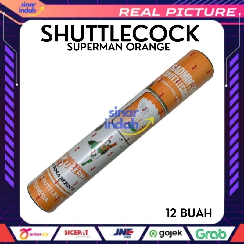 Jual Shuttlecock Superman Orange Kok Bulu Tangkis Badminton | Shopee ...