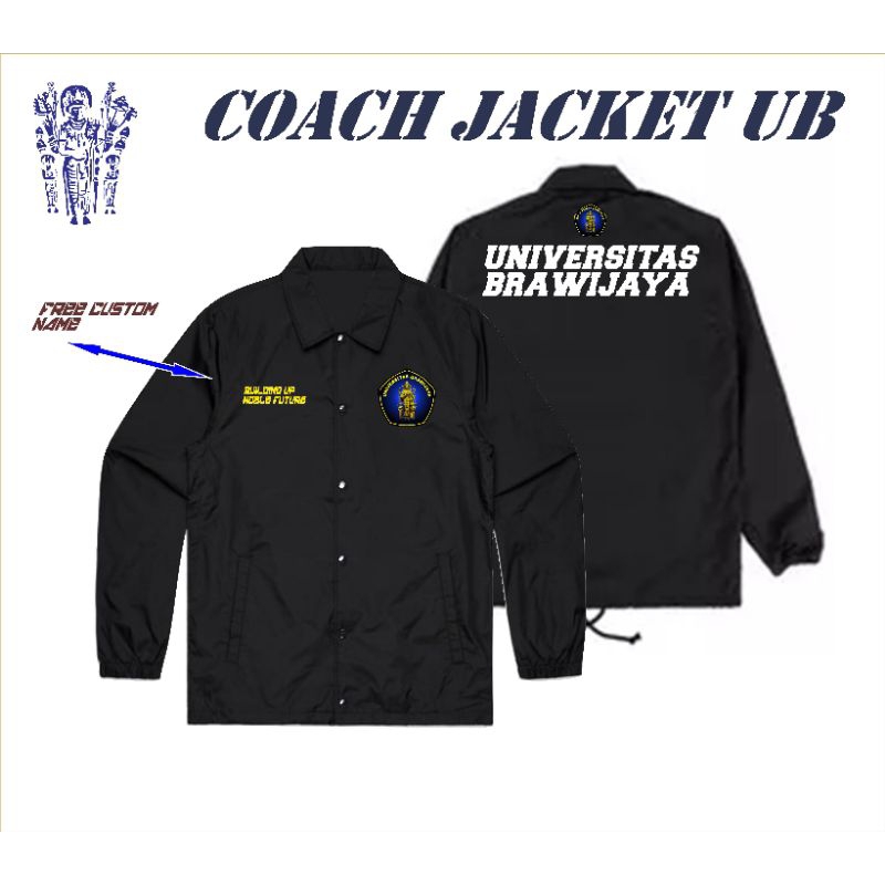 Jual Jaket Coach Universitas Brawijaya Black Navy UNIBRAW Jacket ...