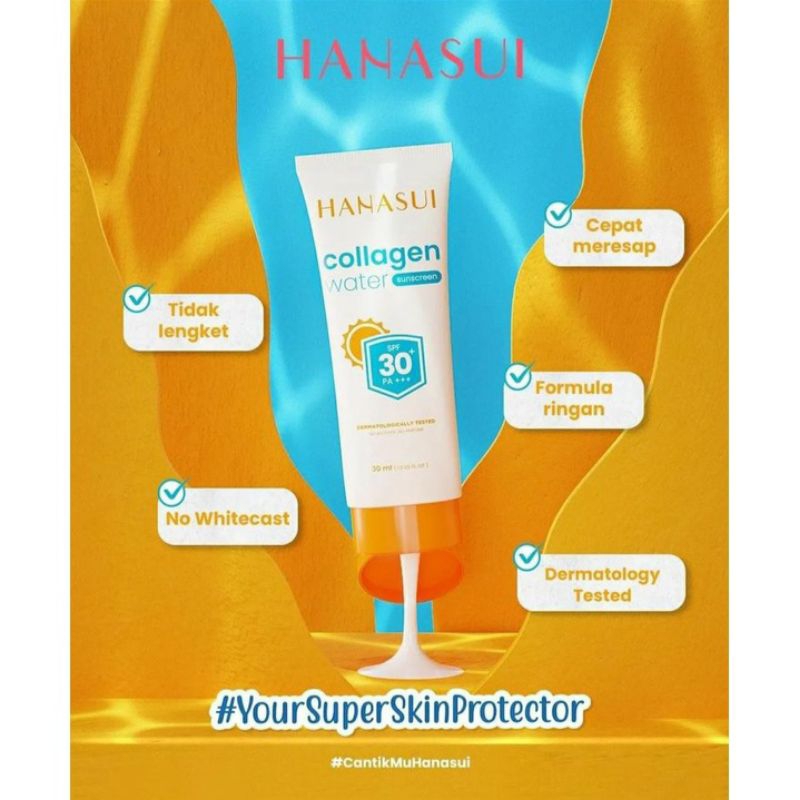 Jual Sunscreen Hanasui Collagen Water SPF 50++ | Shopee Indonesia