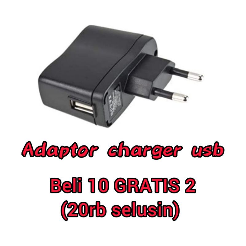 Jual ADAPTER CHARGER KEPALA USB 50Mah 5V | Shopee Indonesia