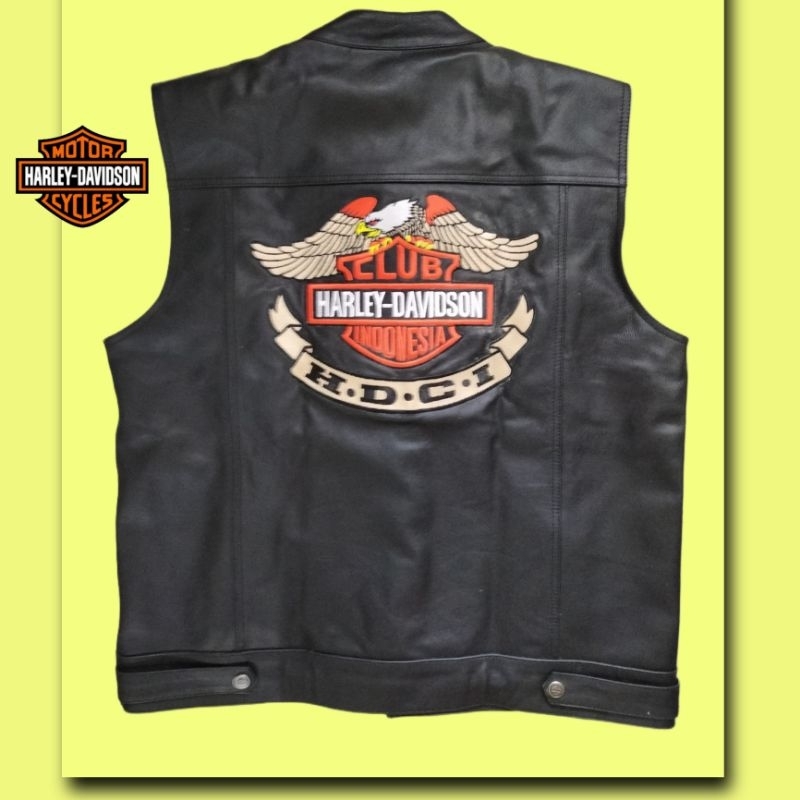 Jual ROMPI KULIT VEST MOTOR MOGE HDCI HARLEY DAVIDSON FASHION PRIA HD ...
