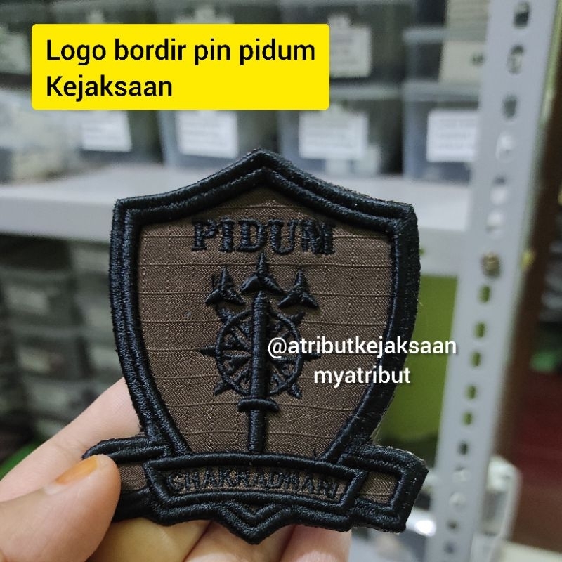 Jual Logo bordir pin pidum kejaksaan cokelat hitam perja terbaru | Logo ...