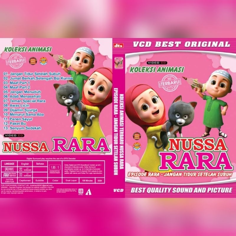 Jual Kaset Lagu Anak Animasi NUSSA RARA JANGAN TIDUR SETELAH SUBUH - 2023 - HD | Shopee Indonesia