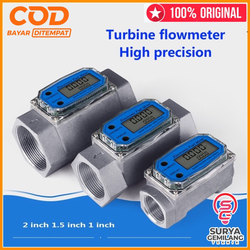 Jual flowmeter solar 1 inch Digital Flow meter solar 1" in Digital Turbine | Shopee Indonesia