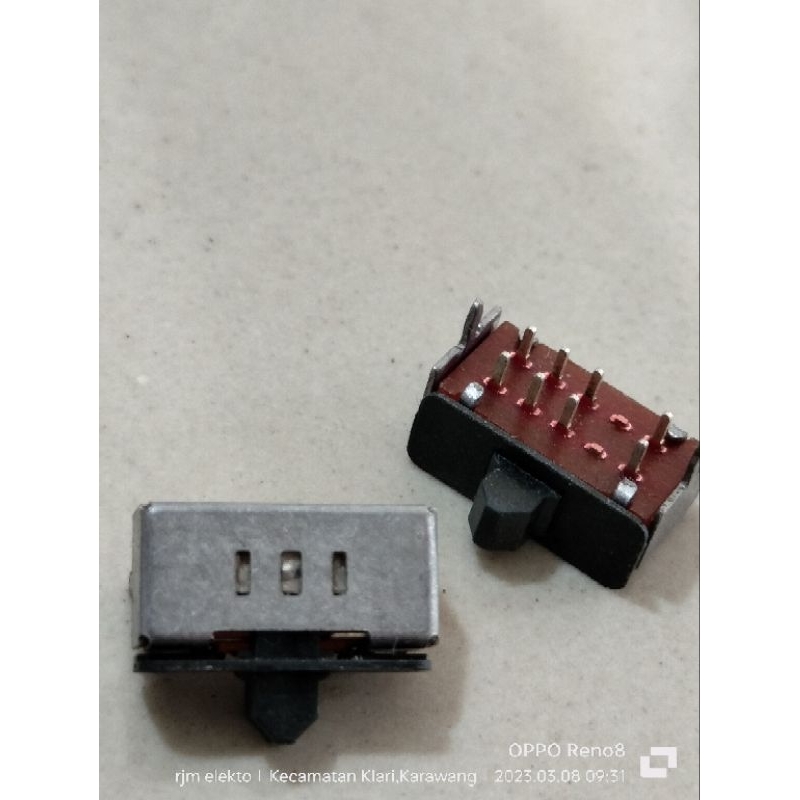 Jual 10 pcs switch saklar geser mini on off 8pin | Shopee Indonesia