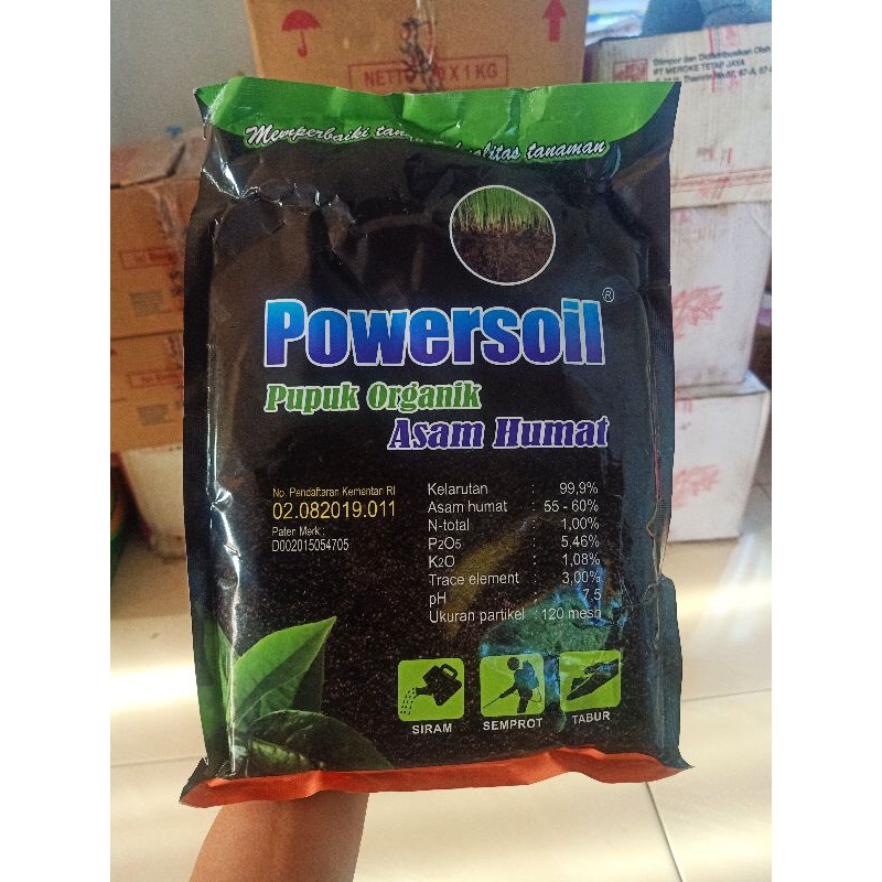 Jual Powersoil Pembenah Tanah - 1kg Asam Humat Murni Power Soil ...
