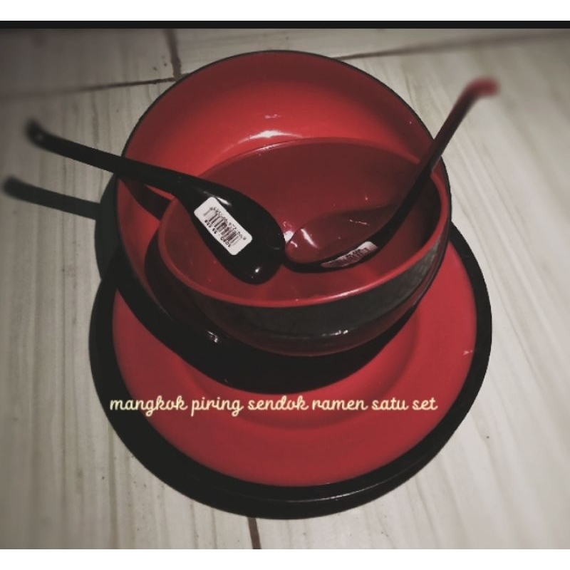 Jual mangkok ramen/piring sendok ramen satu set | Shopee Indonesia