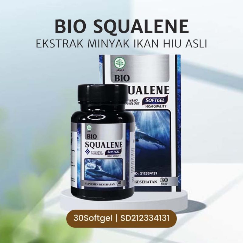 Jual bio squalene softgel 100% asli shark liver oil minyak hati ikan ...