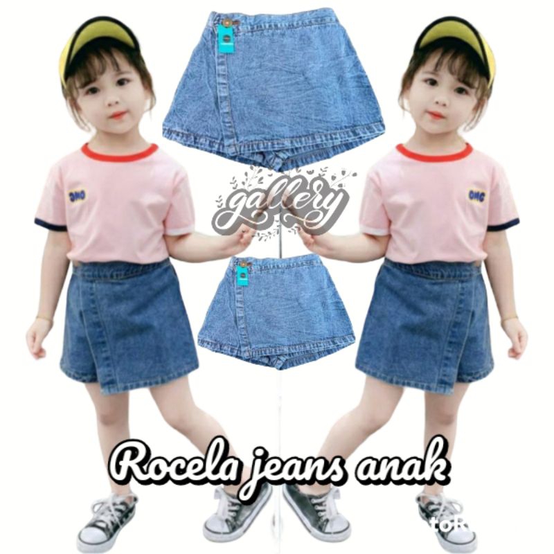Jual ROCELA ANAK PEREMPUAN ROK CELANA JEANS ANAK USIA 6 BLN-9 THN | Shopee Indonesia