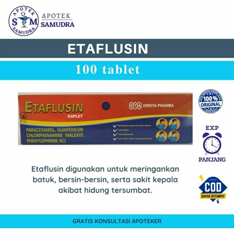 Jual ETAFLUSIN TABLET - 1 BOX ISI 10 STRIP (obat untuk meringankan ...