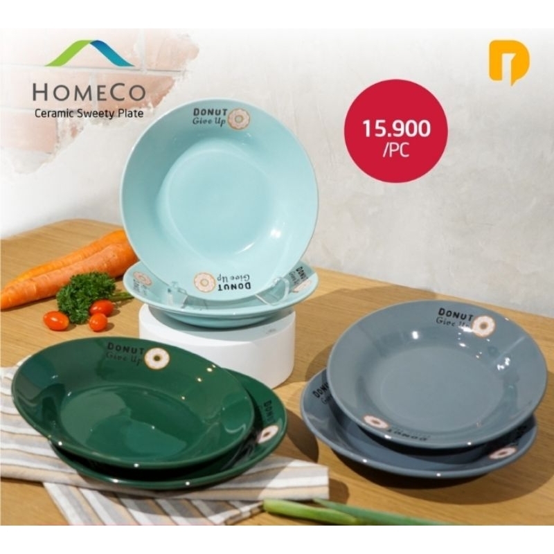 Jual Piring Homeco Ceramic Sweety Plate Ukuran 20 cm x 3.5 cm (Dikirim ...