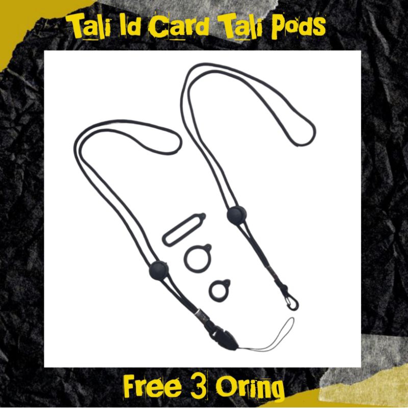 Jual Tali Gantungan Handphone Tali Id Card Tali Pods Free 3 oring ...