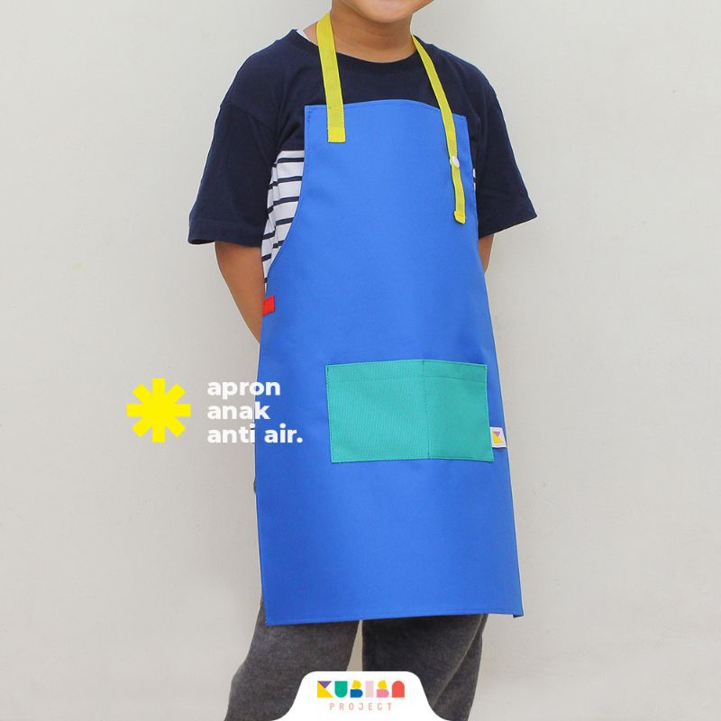 Jual Apron / Celemek Anak Anti Air (Biru) | KUBISA Project | Shopee ...