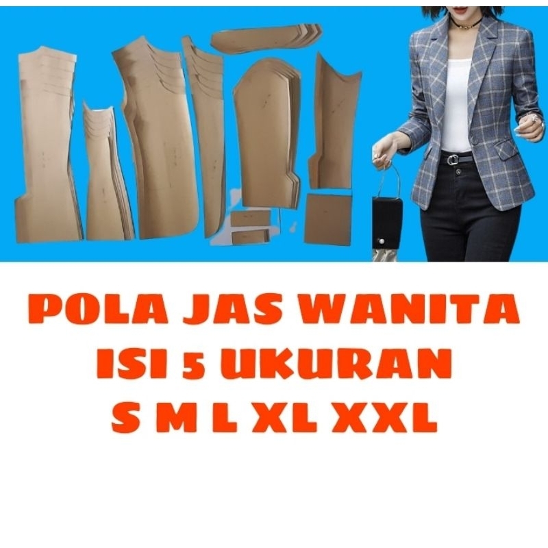 Jual pola jas wanita isi 5 ukuran S M L XL XXL | Shopee Indonesia