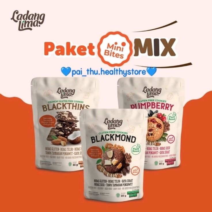 Jual Ladang Lima Cookies Sehat GLUTEN FREE Blackmond-Pumpberry ...