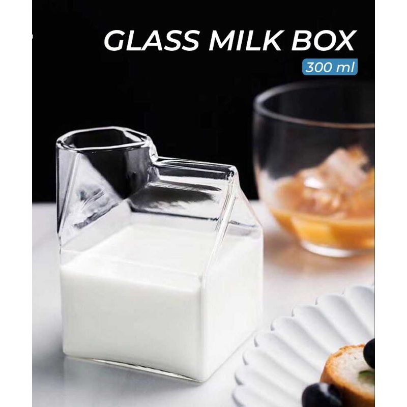Jual Gelas susu Gelas Milk Box Gelas Susu 300ml Gelas Jus Cup Glass ...