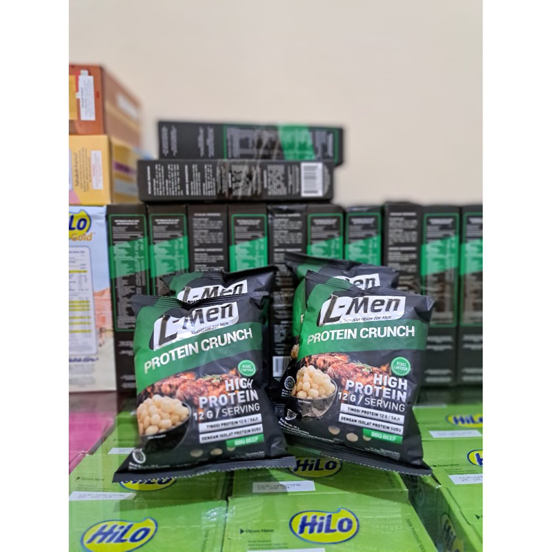 Jual L-Men Protein Crunch BBQ Beef (20gr) | Shopee Indonesia