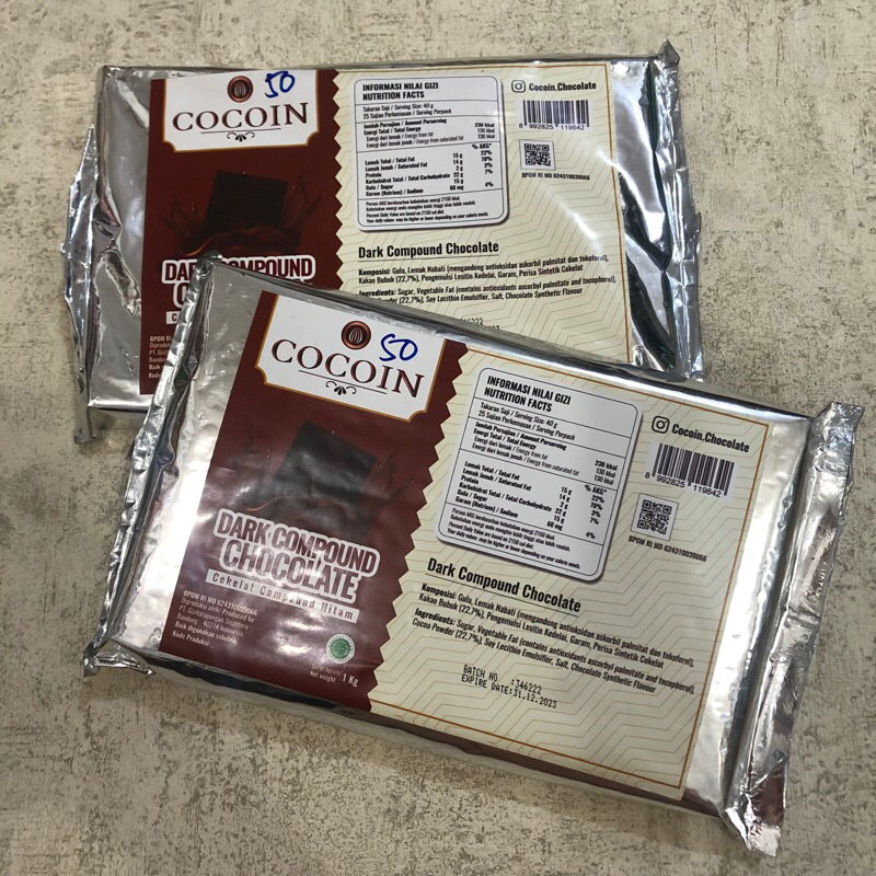 Jual cocoin dark chocolate compound 1kg | Shopee Indonesia
