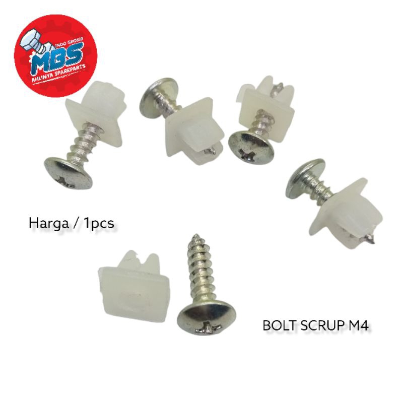 Jual 1 set kancing plastik Clip klip dudukan baut scrup skrup baut m4 ... Jual 1 set kancing plastik Clip klip dudukan baut scrup skrup baut m4 ...