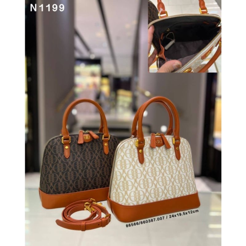 Jual tas bonia original sling bag alma monogram la luna | Shopee Indonesia