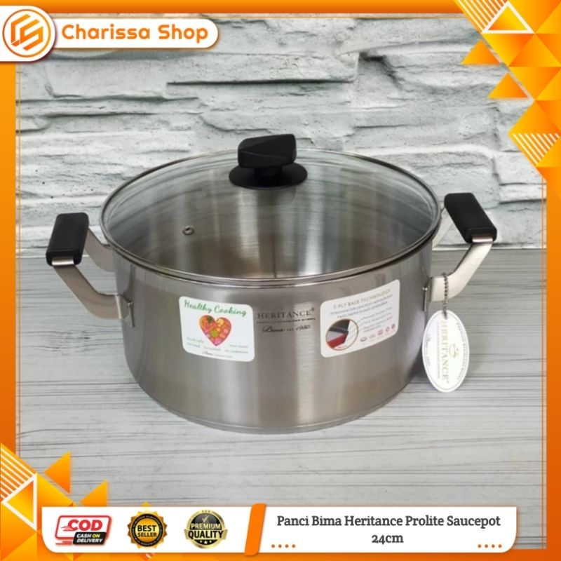 Jual Panci Bima Heritance Prolite 24cm / Bima Heritance Classic Saucepot Stainless Induction ...