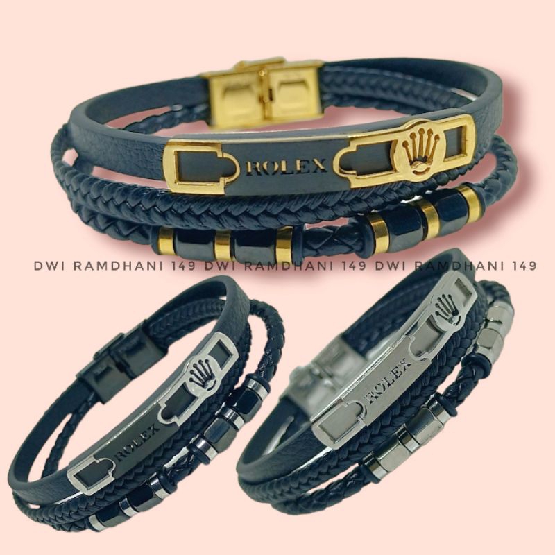 Jual Gelang Rolex Pria Keren Bahan Kulit Titanium | Shopee Indonesia