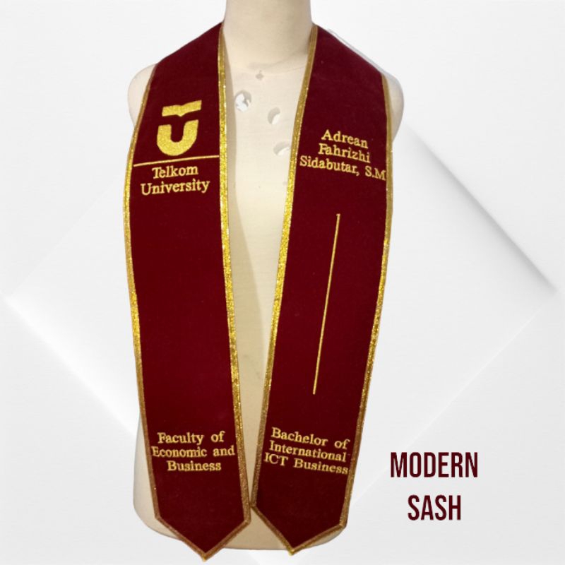 Jual ( MODERN SASH )PROSES CEPAT- Graduation Stole / Slempang Selempang ...