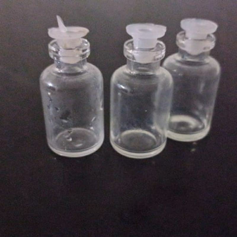 Jual JP BOTOL TESTER PINISILIN VIAL TUTUP PENTIL BAHAN KACA UKURAN 7 CC ...