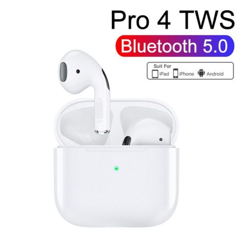 Jual Pro 4 Headset Bluetooth TWS with Mic HiFi Stereo Bass Headset ...