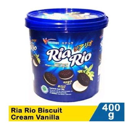 Jual RIA RIO Cookies Cream Vanilla 400g Biskuit Kaleng Lebaran | Shopee ...