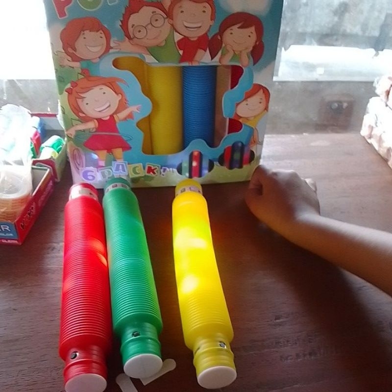 Jual mainan viral pop pipes Light up | Shopee Indonesia