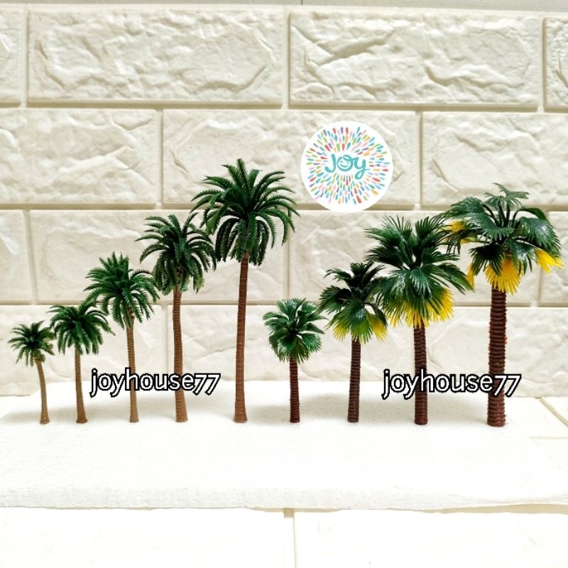 Jual 1pc Miniatur Pohon Kelapa Plastik Palm Buatan Palem Pantai Laut ...