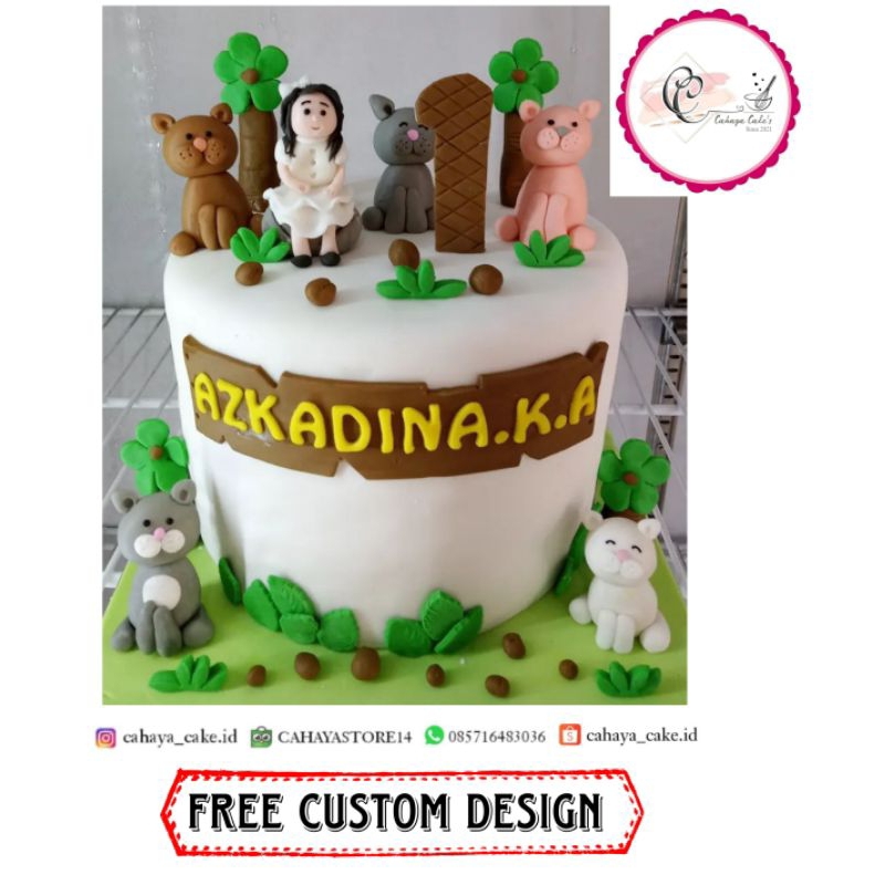 Jual Kue Ulang Tahun Kucing / Cat Cake / Kitty Cake / Kue Ultah ...