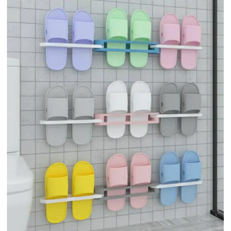 Jual RAK SANDAL LIPAT 3 IN 1 HOLDER GANTUNG SEPATU HANDUK TEMPEL ...