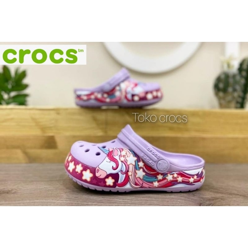 Jual Crocs Anak / sandal Crocs unicorn anak / crocs Unicorn tanduk kids ...