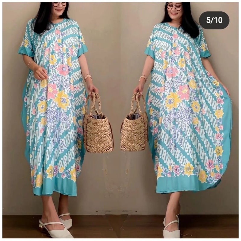 Jual Daster kelelawar motif Encim warna pastel soft Terbaru dress rayon ...