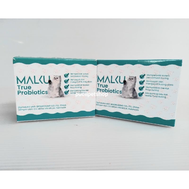 Jual Malku True Probiotics 1 Box 10 Sachet Probiotik Kucing Anti Diare ...