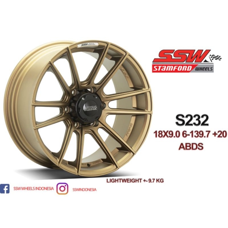 Jual Velg Original SSW S232 ring 18 PCD 6x139.7 ET20 Fortuner, Pajero ...
