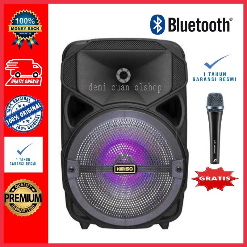 Jual Terlaris Speaker Bluetooth Karaoke Kimiso Dapat Mic Extra Bass