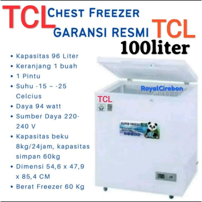 Jual Box Frezzer TCL kapasitas: 100liter Chestfrezzer (utk wilayah kota ...
