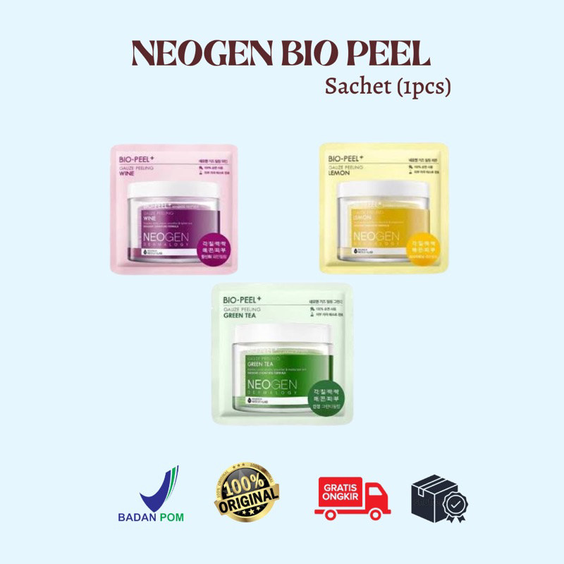 Jual NEOGEN DERMALOGY - Bio Peel Gauze Peeling Pad Sachet / Exfoliasi Wajah Green Tea Lemon Wine ...