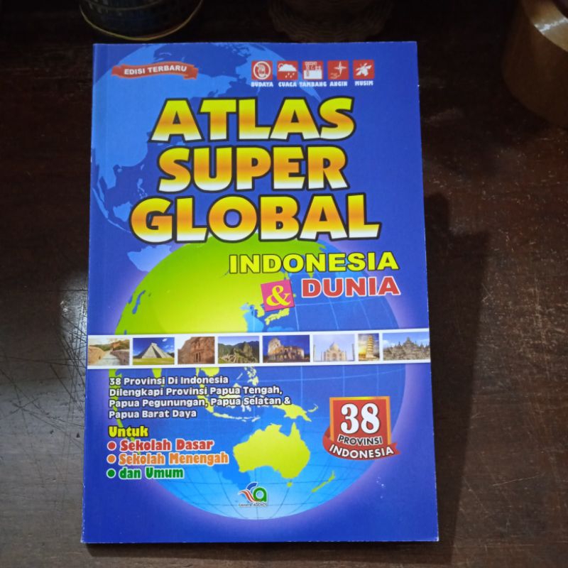 Jual Atlas Super Global Indonesia & Dunia 38 Provinsi Indonesia ...