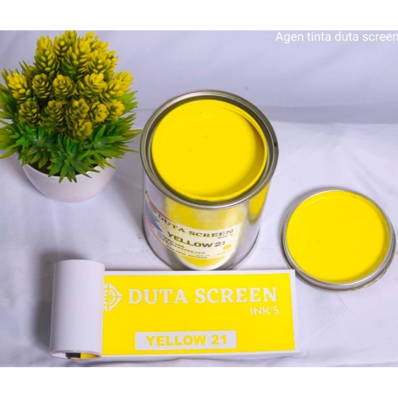 Jual Tinta sablon Duta screen |warna Yellow 21 (kuning cerah) | Shopee ...