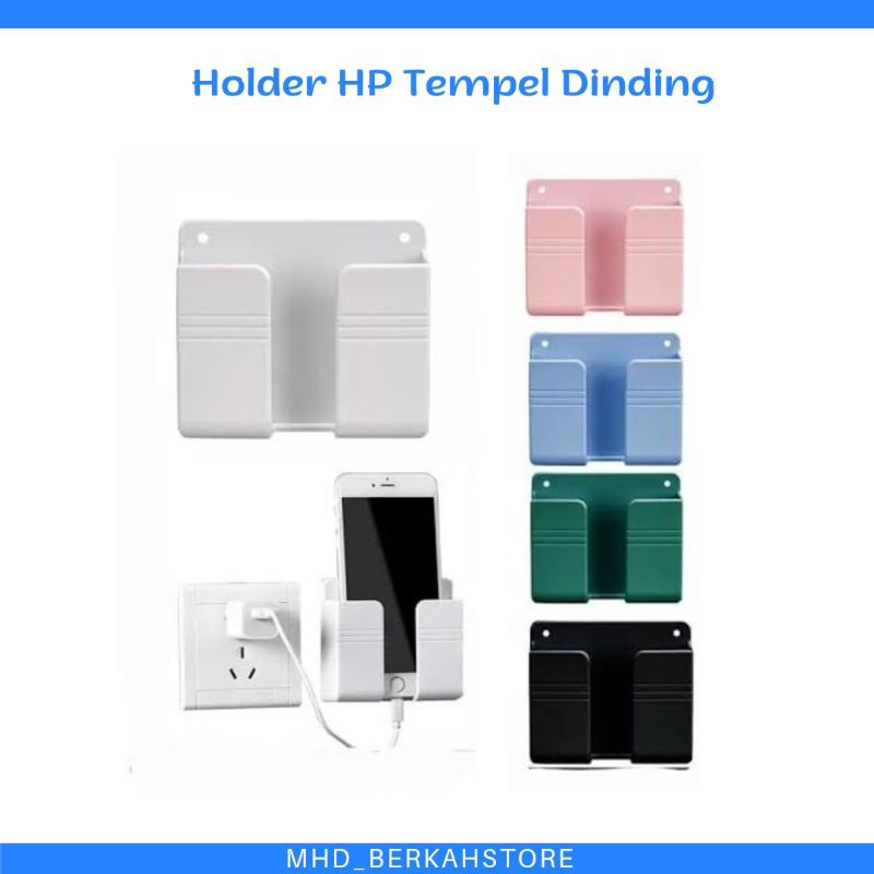 Jual holder hp tempel dinding | tempat hp tempel untuk charger | holder ...