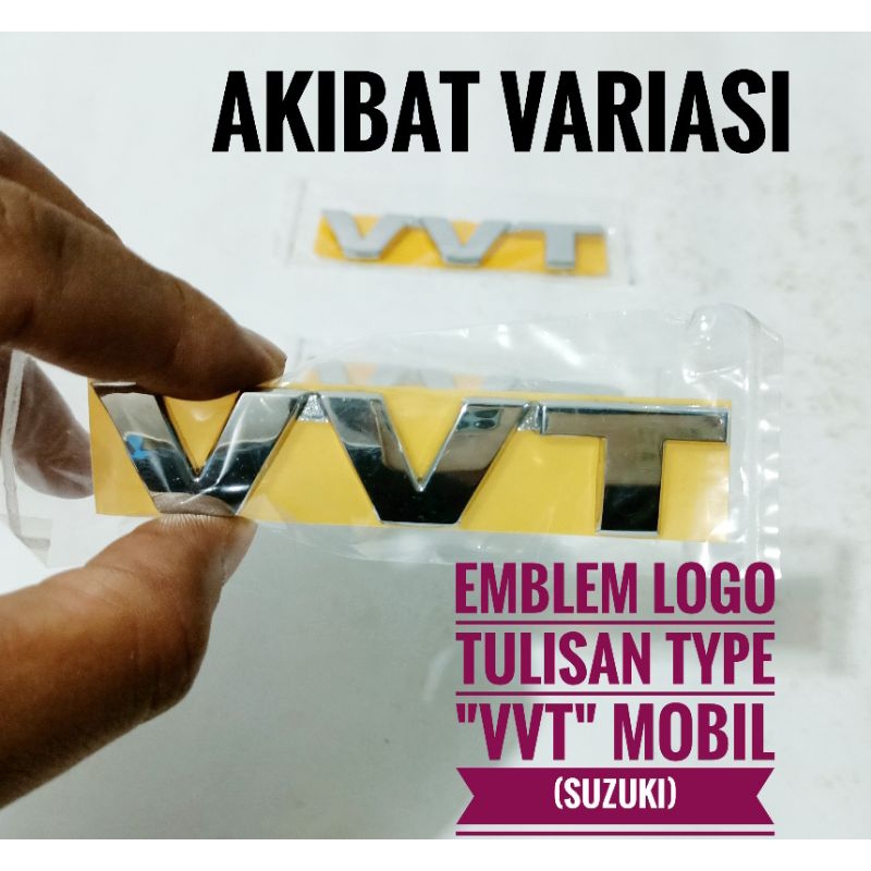 Jual Emblem Logo Mobil Type "VVT" Ertiga X-Over Swift Emblem Logo Mobil ...