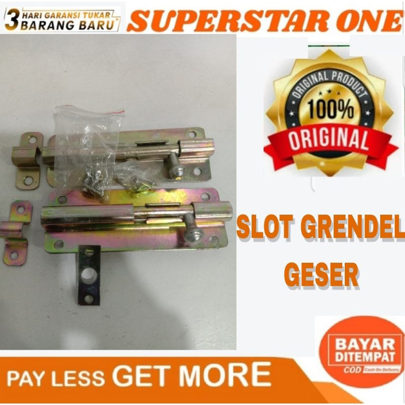 Jual Slot pintu Grendel plat besi | Shopee Indonesia