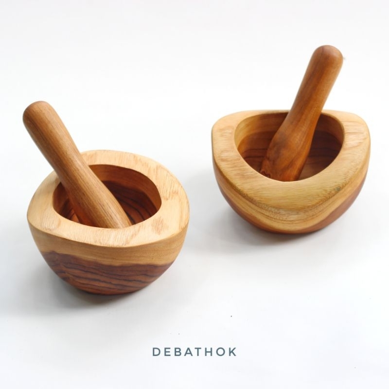 Jual Alat Penumbuk Bumbu dan Jamu Lumpang Alu Kayu Jati | Shopee Indonesia