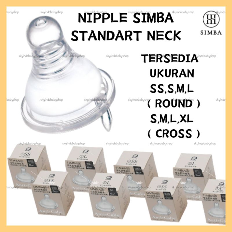Jual Simba | Nipple Standard Neck | ( Round ) & ( Cross ) | Nipple ...