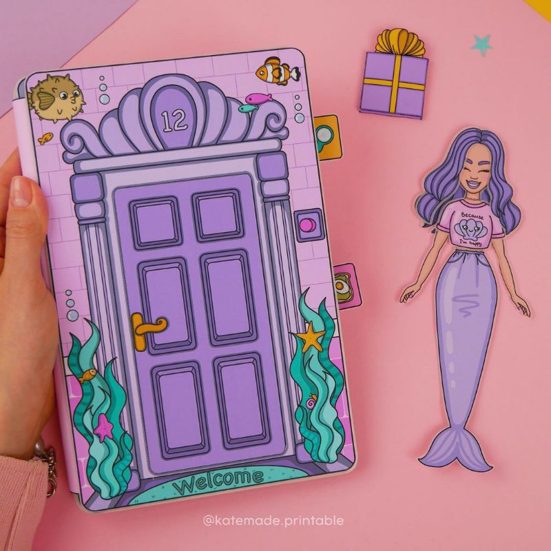 Jual Mermaid Paper doll/ mainan kertas/ mainan edukasi anak/ mainan ...