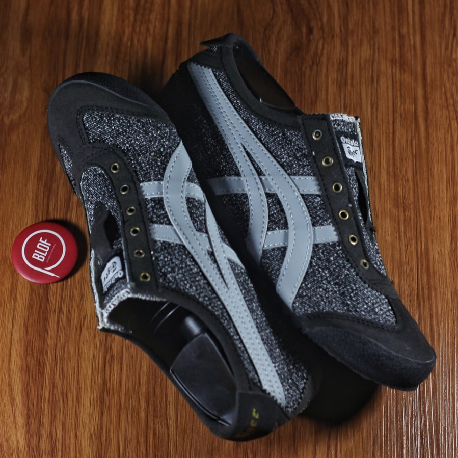 Jual Sepatu Slip On Hitam Jeans List Abu Premium Import Vietnam BISA ...